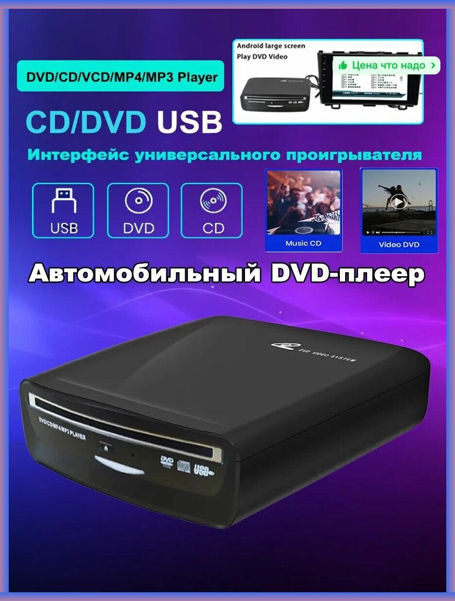 Многофункциональный CD-проигрыватель для дома и автомобиля-12 см
