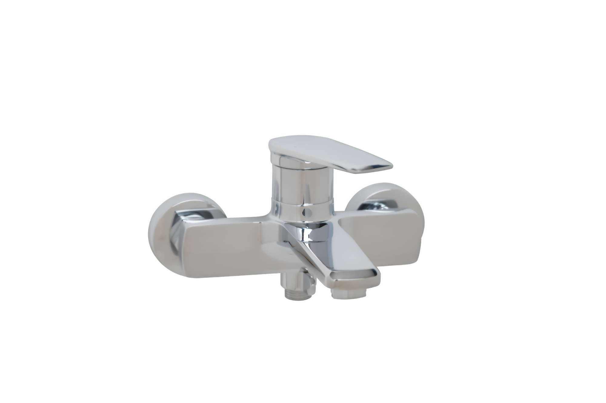 Смеситель для ванны и душа "оптима" , короткий излив 35мм, серебристый