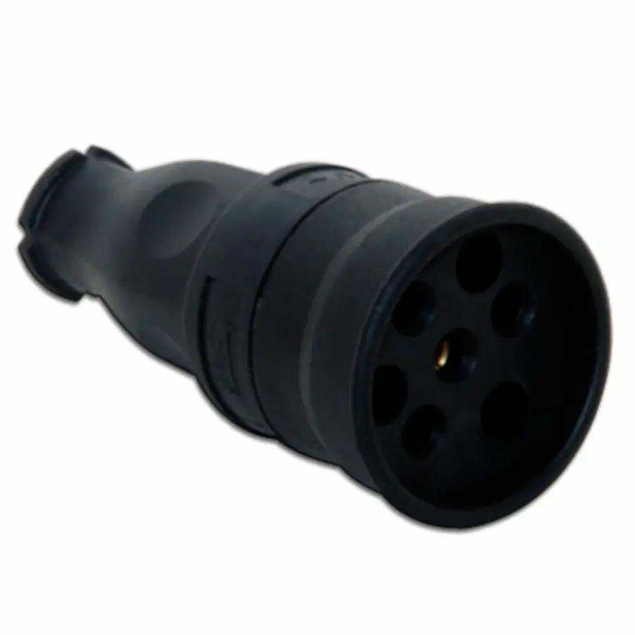 Розетка переносная 25А 380В 3Р+Е каучуковая (3104.304.0300) Tplast