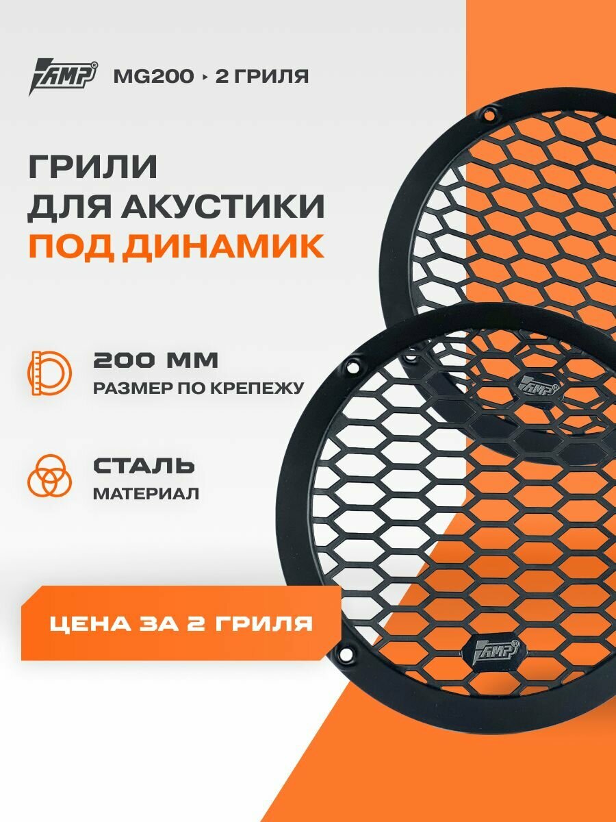 Защитные сетки для динамиков AMP MG200 / Сталь / Комплект 2 шт