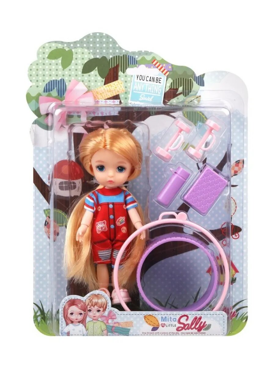Игр. наб. /Спортсменка/, в компл. кукла, предм. 6 шт, блист