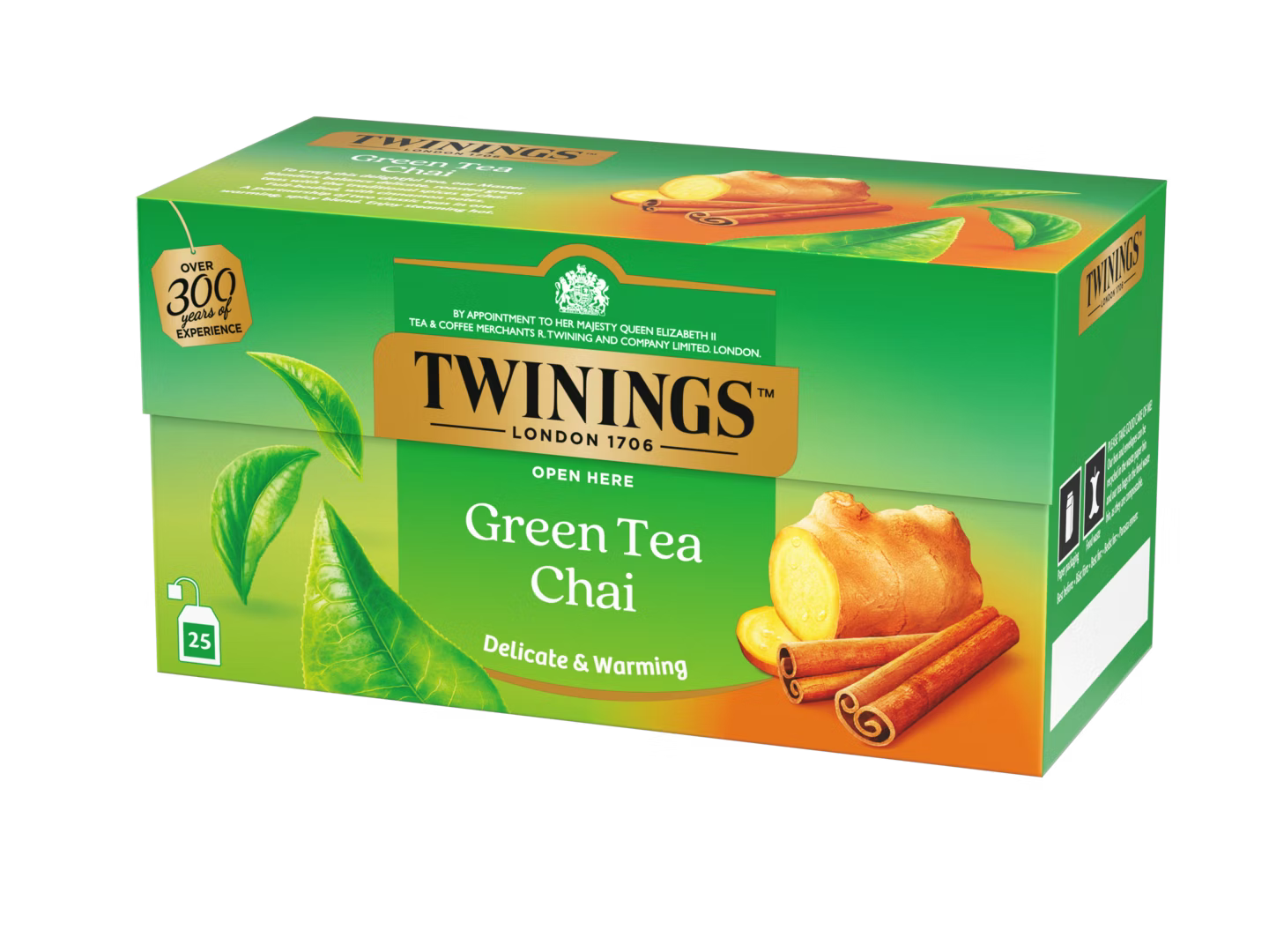 Чай зеленый Twinings Green Tea Chai имбирь и корица в пакетиках 25x1,8 г