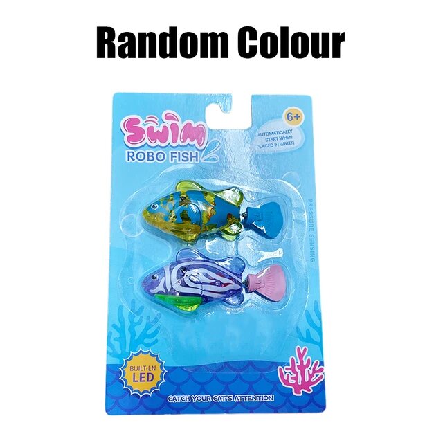 Новая интерактивная игрушка-робот для плавания с LED-подсветкой, электронная игрушка-рыбка, милый дизайн, светящаяся, реалистичная электрическая рыбка, товары для животных.