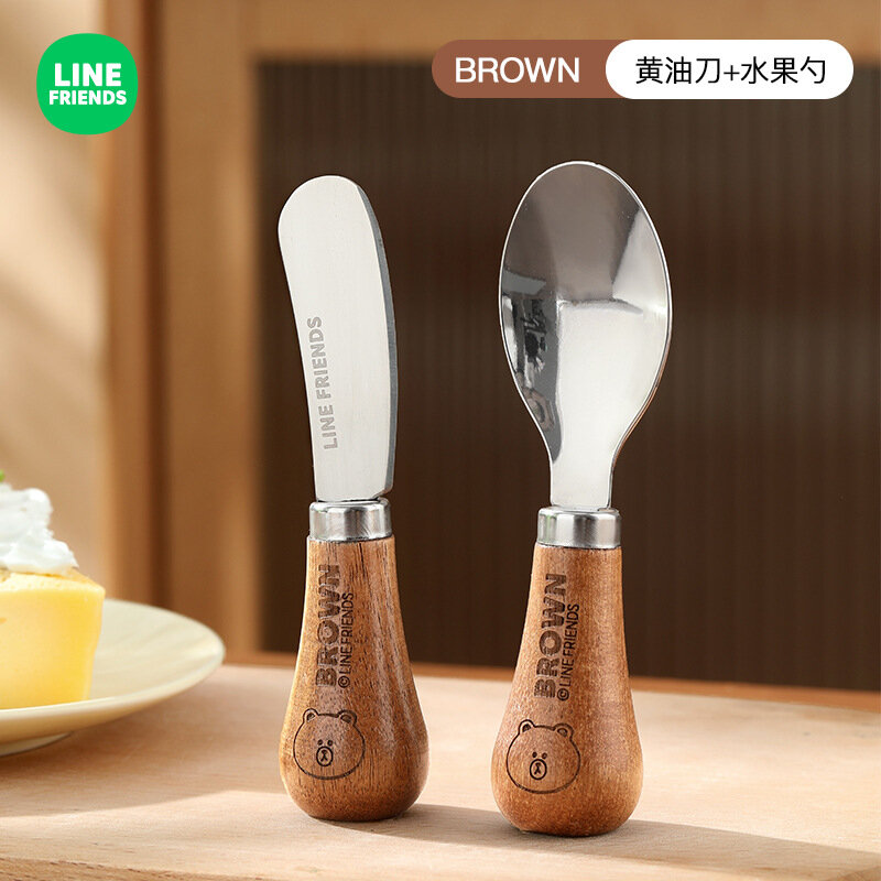 Нож для масла из нержавеющей стали "Бурый медведь" для хлеба, тостов, сыра, джема, арахисовой пасты, стойкий нож для сыра