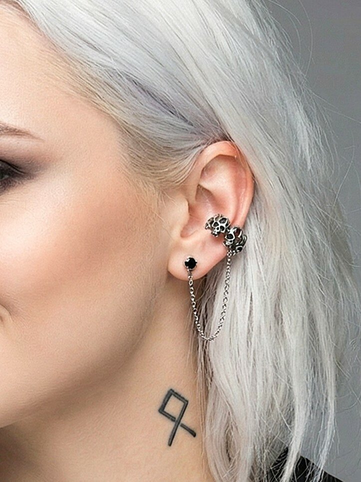 Серьги-трансформеры, славянский оберег, металл