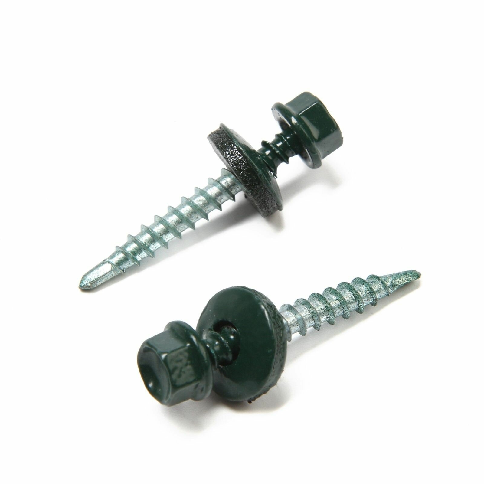 Саморезы кровельные 4.8х30 мм, RAL6005 зеленый, 200 шт.