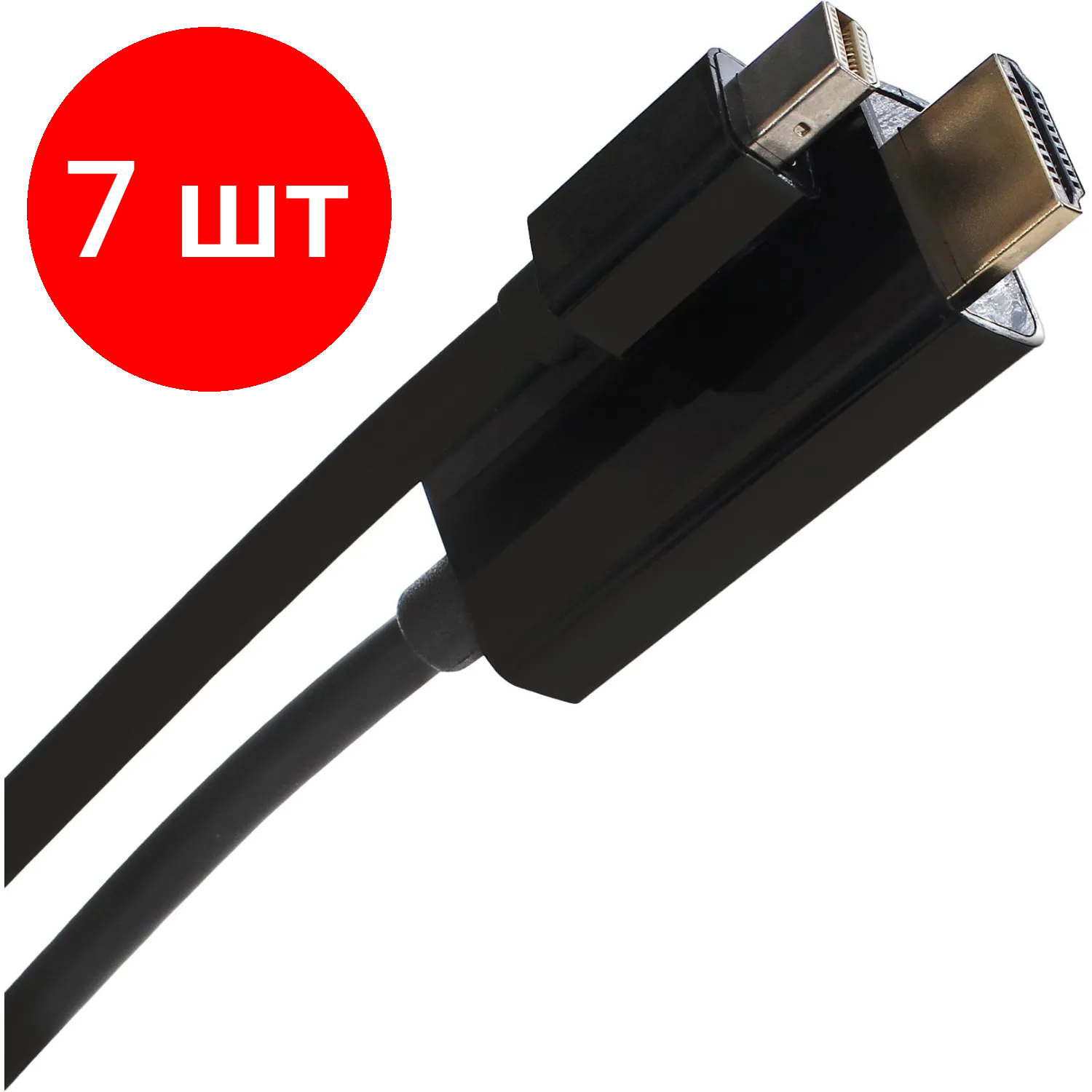 Комплект 7 штук, Кабель Mini DisplayPort - HDMI, M/M, 1.8 м, VCOM, CG695-B