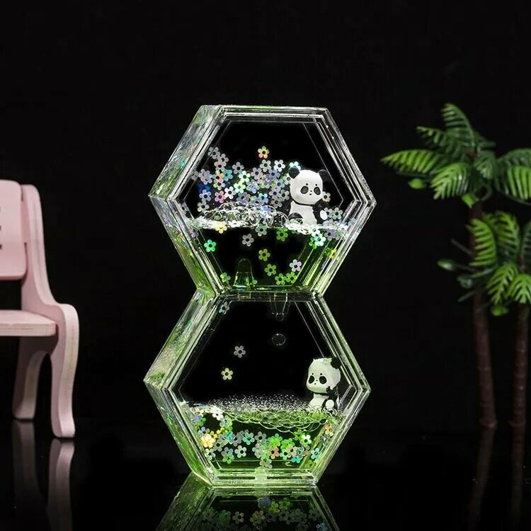 Песочные часы с пандой, гелевая игрушка, песочные часы из геля