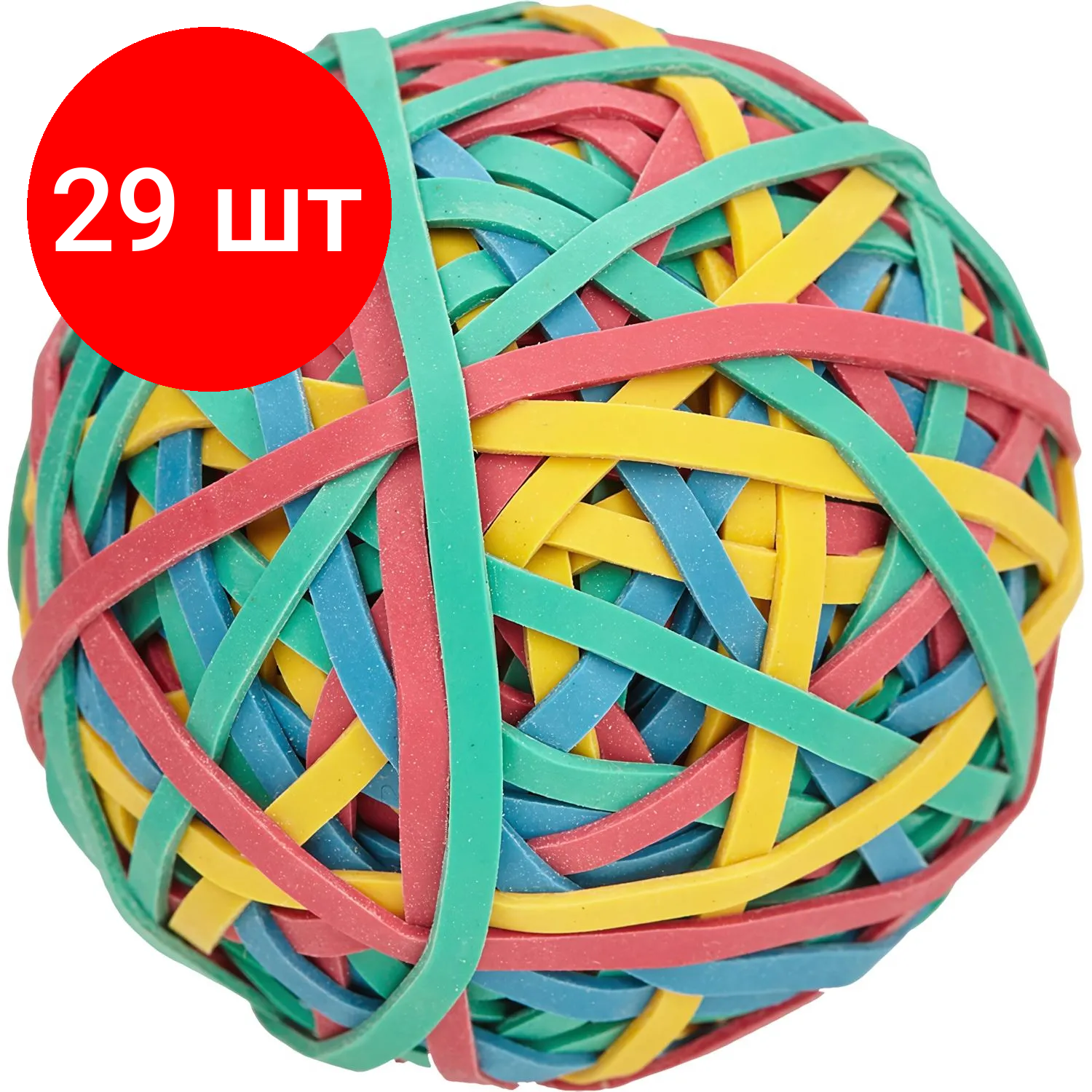 Комплект 29 упаковок, Резинка универсальная 113г диам.50 мм. Комус цвет ассорти