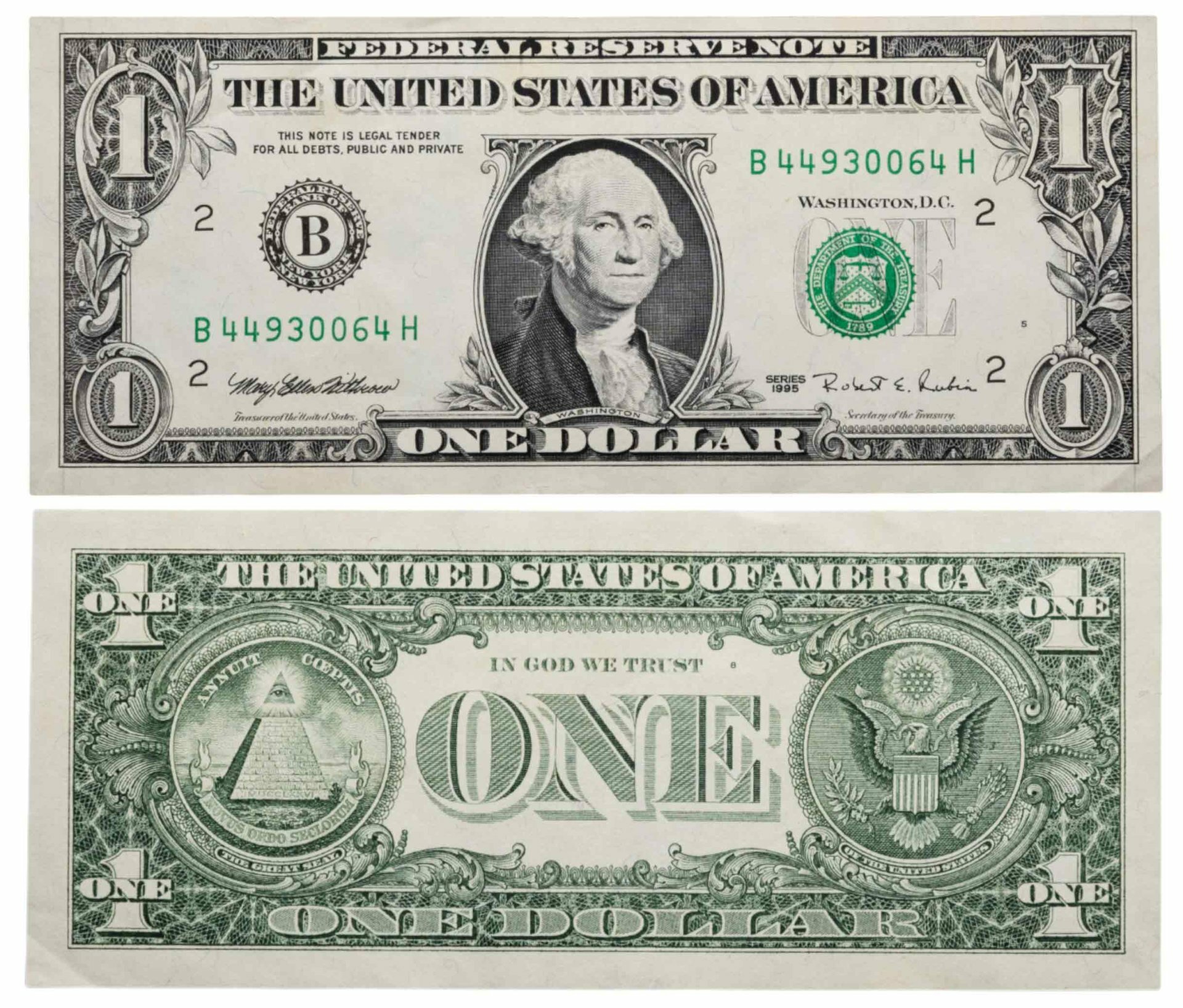 США 1 доллар 1995 Pick 496a B-Нью Йорк