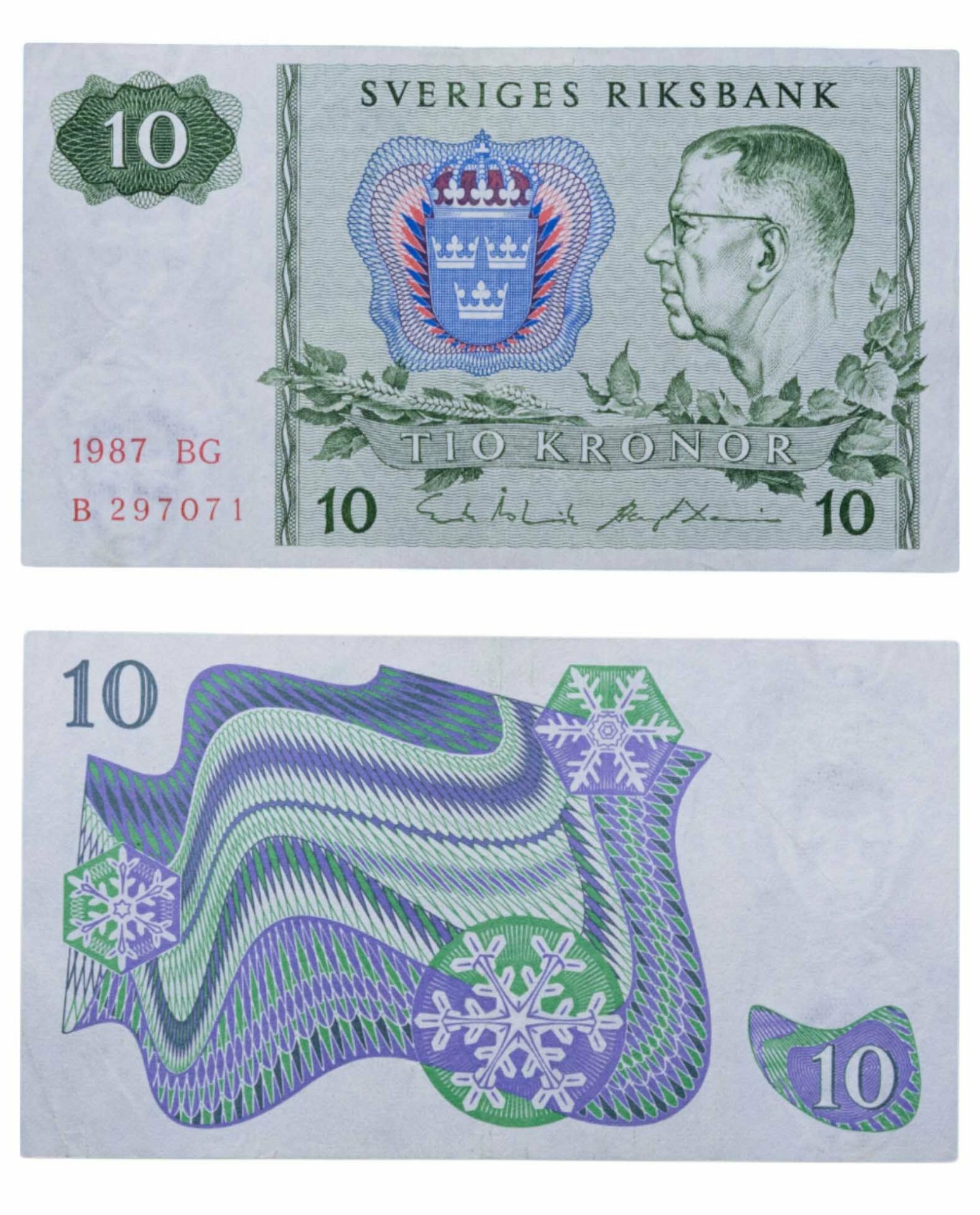 Швеция 10 крон 1987
