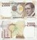 Италия 2000 лир 1990