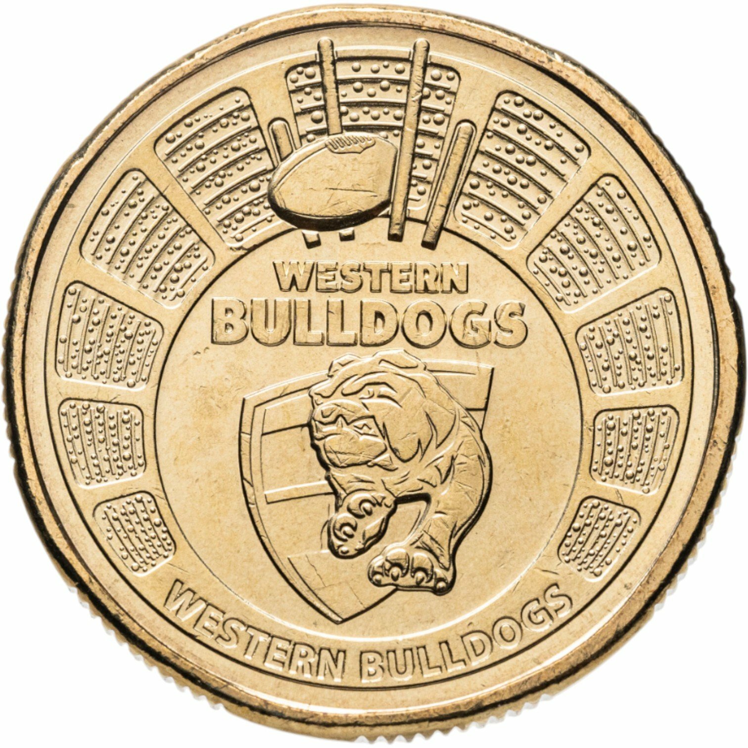 Австралия 1 доллар dollar 2024 "Австралийская футбольная лига - Western Bulldogs", Алюминиевая бронза, в сохранности UNC