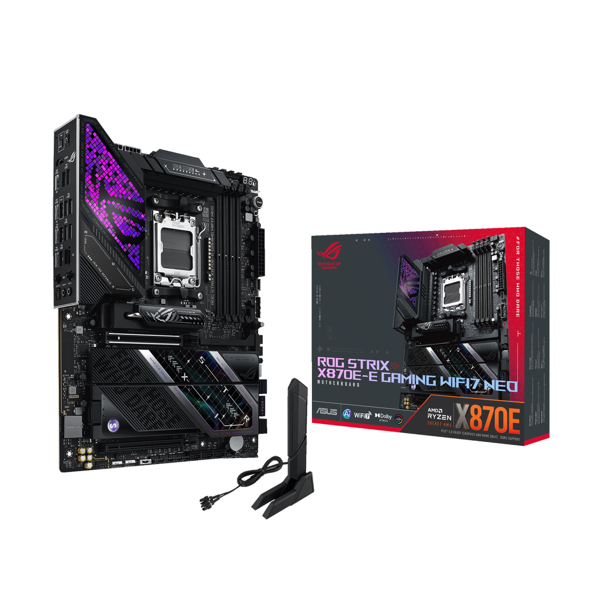 Материнская плата ASUS ROG STRIX X870E-E GAMING WIFI7 NEO, AM5, AMD X870E, ATX, RTL (90MB1P20-M0EAY0)