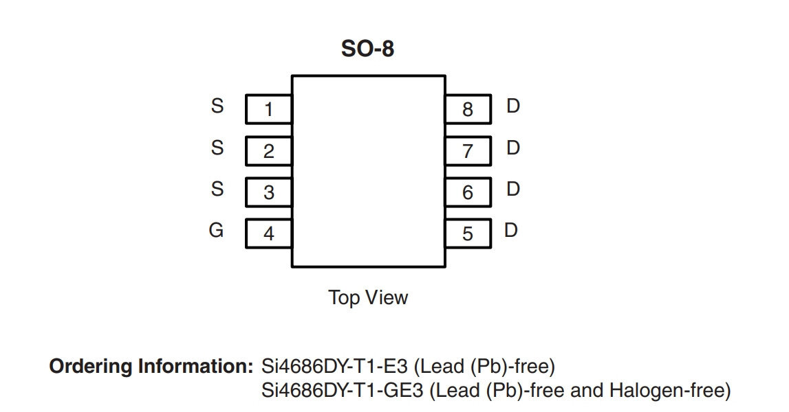 Микросхема Si4686DY N-Channel MOSFET 30V 18A SO-8