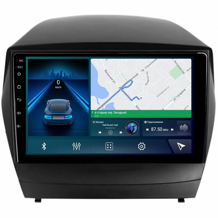 Магнитола CRS-300 Хендай Hyundai ix35, Tucson II 2011-2015 с Android 13, 4/32Gb память, 8 ядерный процессор, Carplay, DSP, 4G модем (Sim)
