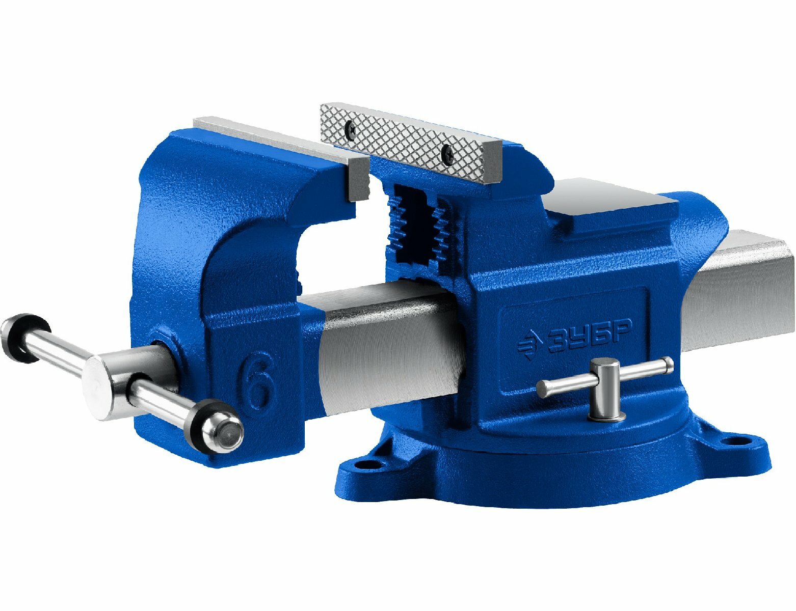 ЗУБР Высокоточные слесарные тиски Профессионал 150 мм поворотное основание 360 градусов усилие зажима 3500 кг см2