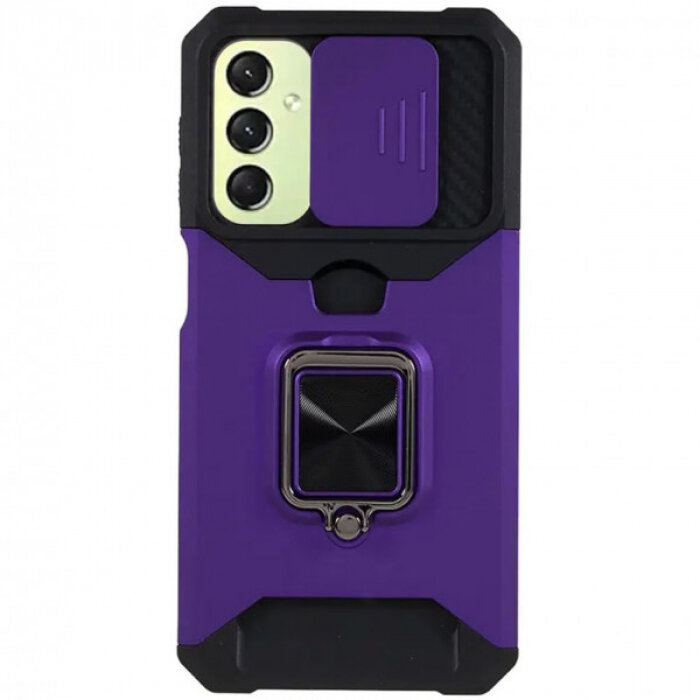 Multi Case Чехол с кольцом, отделением для карты и шторкой камеры для Samsung Galaxy A24 4G