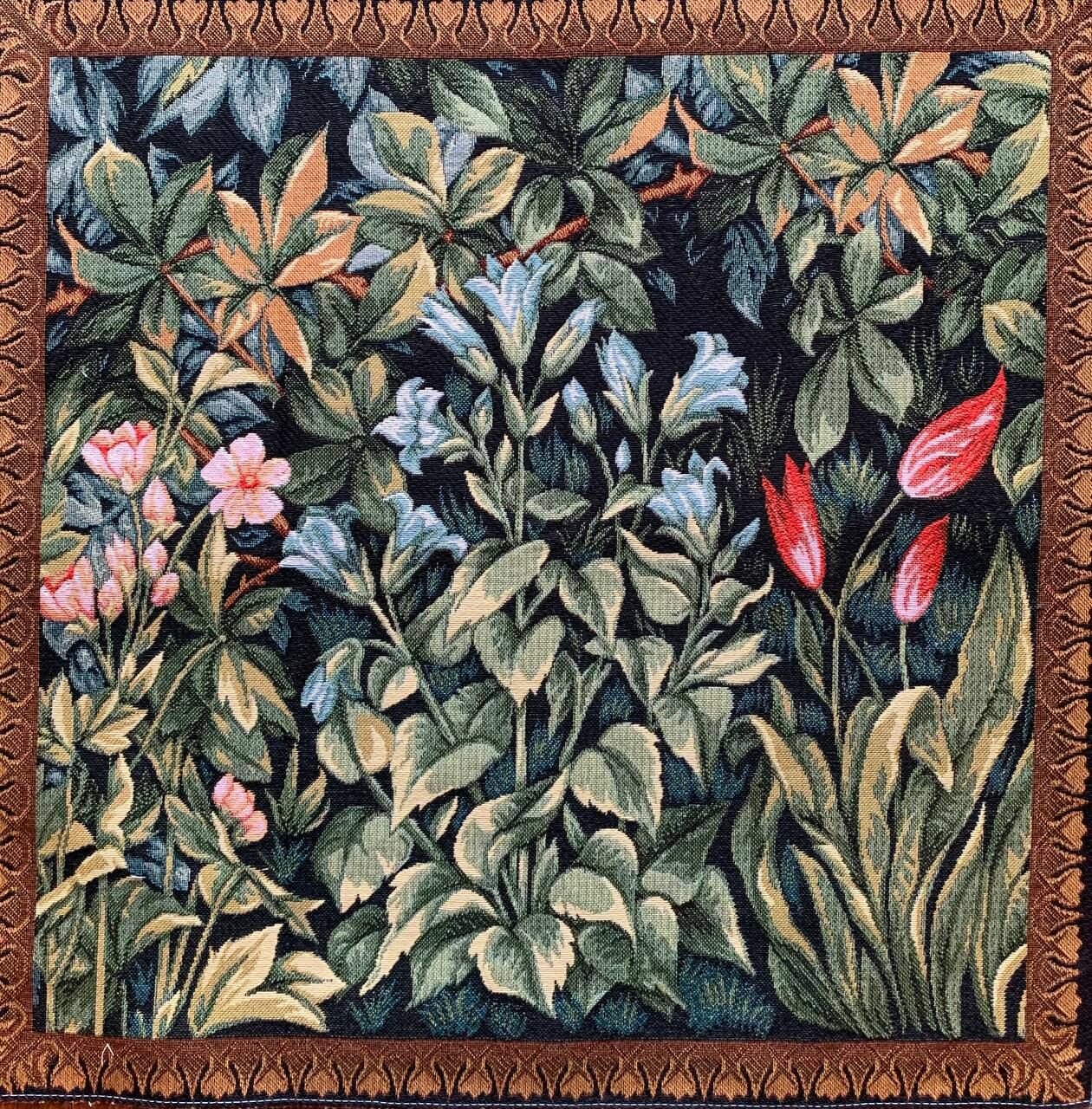 Гобелен, гобелен без рамы 45х45 см / "Лесные цветы" У. Моррис