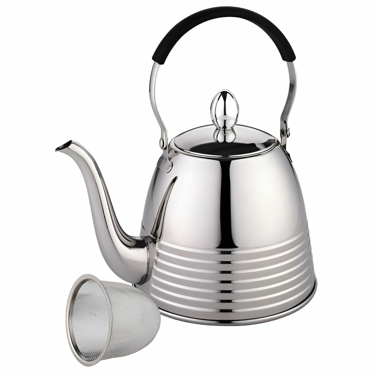 Чайник заварочный металлический 1000 мл Zeidan заварник для чая нержавеющая сталь