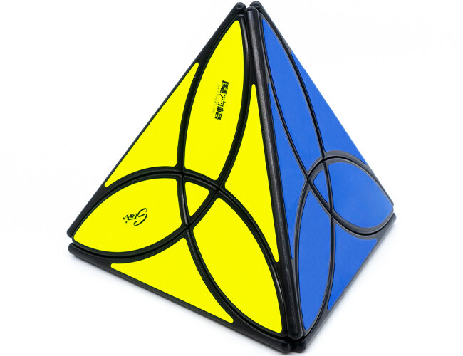 Головоломка Пирамидка Рубика / QiYi MoFangGe Clover Pyraminx / Черный пластик