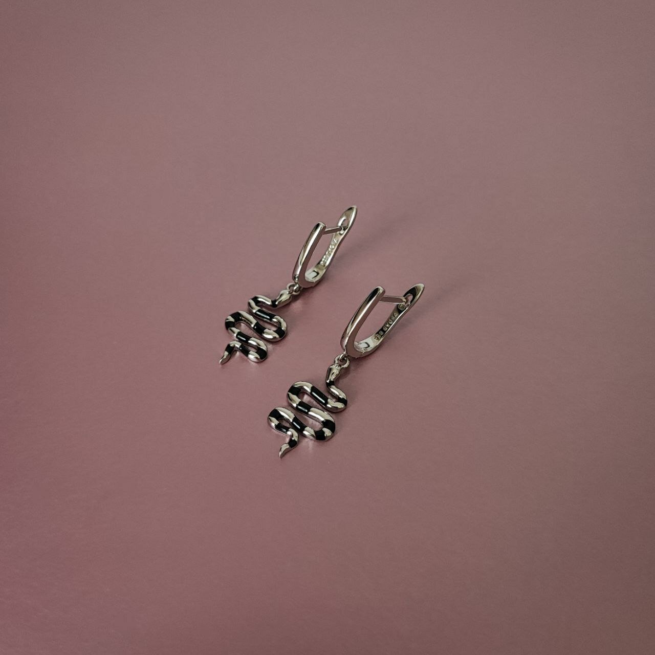 Серьги серебро, 925 проба, эмаль