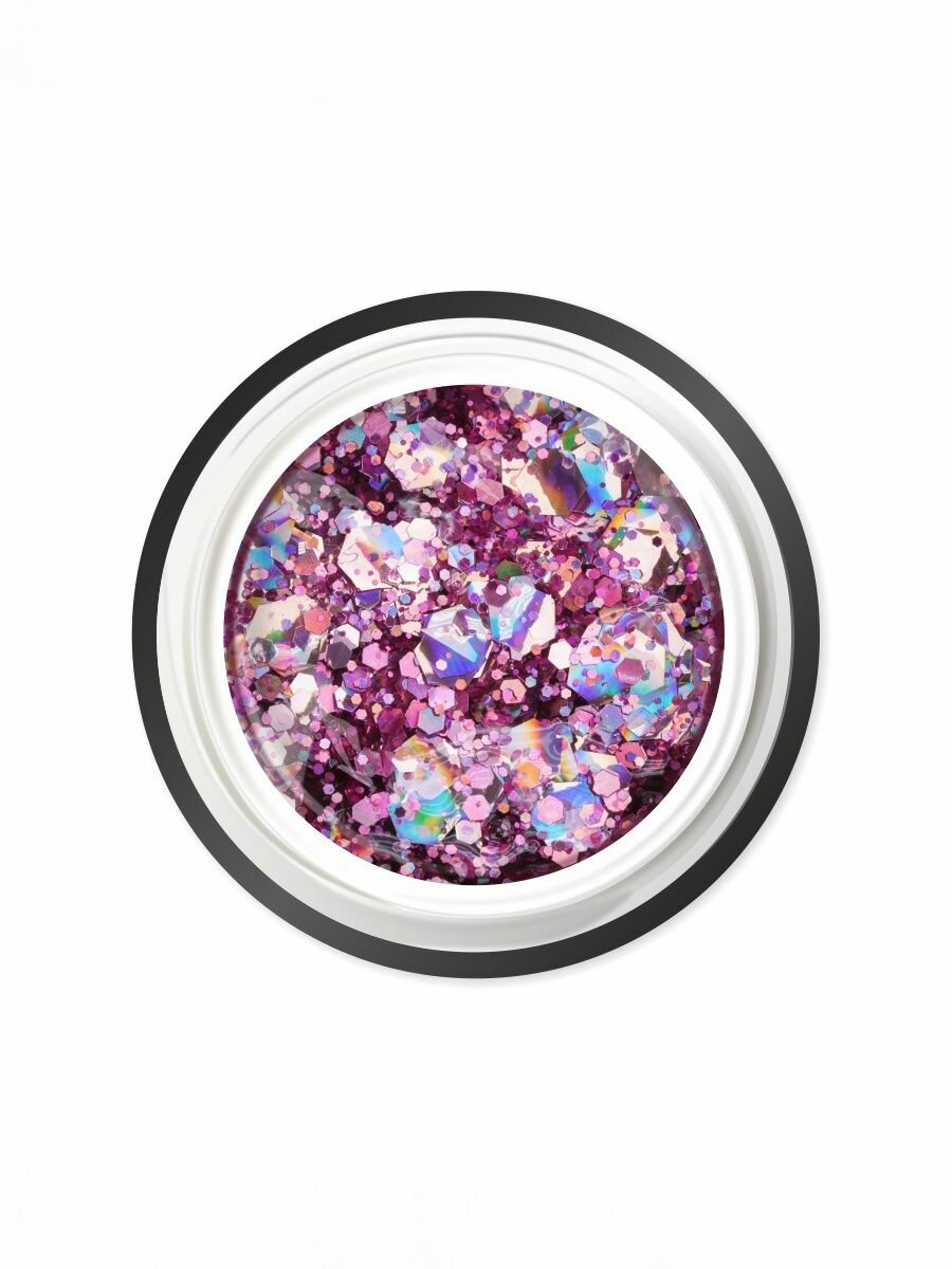 Nail Club Гель-краска для ногтей с глиттером GJ-19 Rose Desert 5 мл