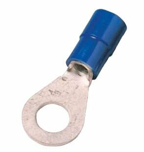 Наконечник кольцевой медно луженый изолированный для провода сечением 1,5-2,5мм2 под винт М8 арт. 42027 Weitkowitz Германия (5 штук)