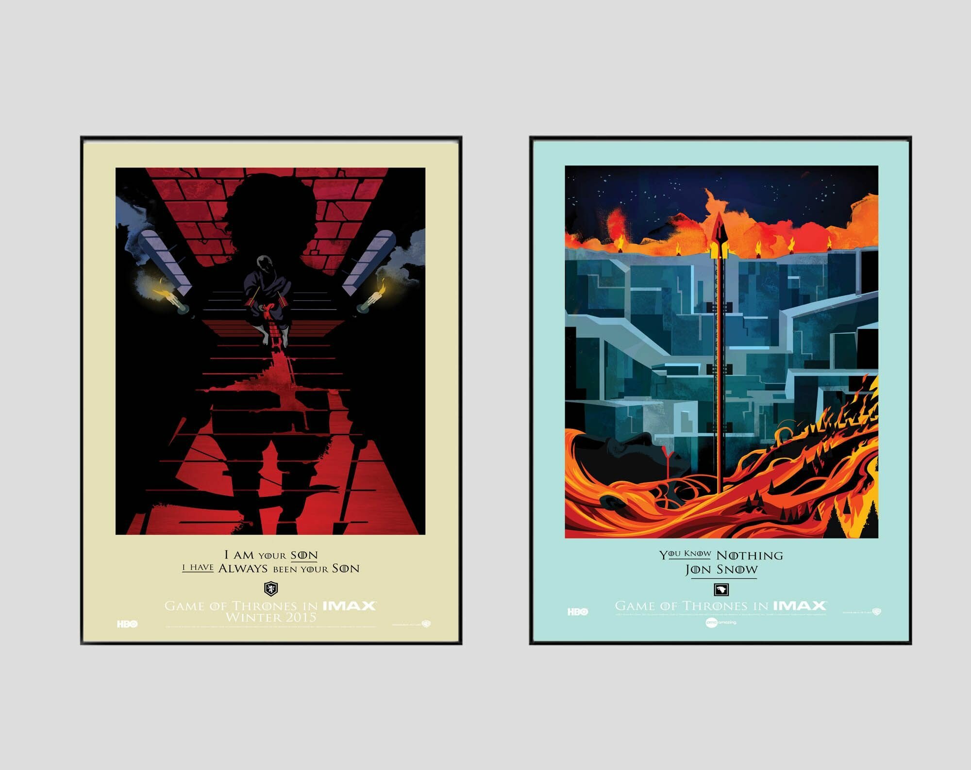 Набор киноплакатов Игра Престолов - Game of Thrones ( 2шт, А4 без рамы)
