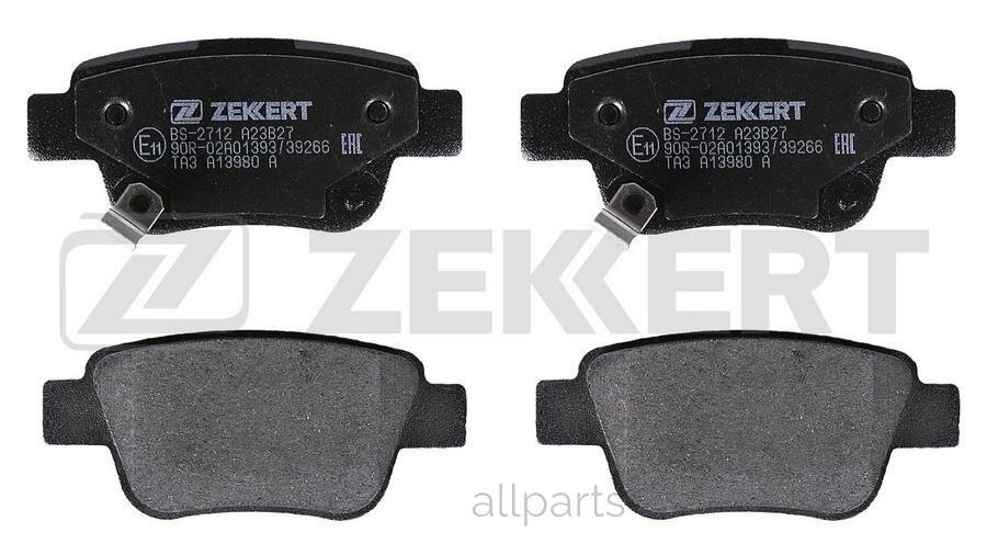 ZEKKERT BS-2712 Колодки торм. диск. задн. Toyota Avensis (T220 T250) 00- Corolla Verso (E120 R10) 04-