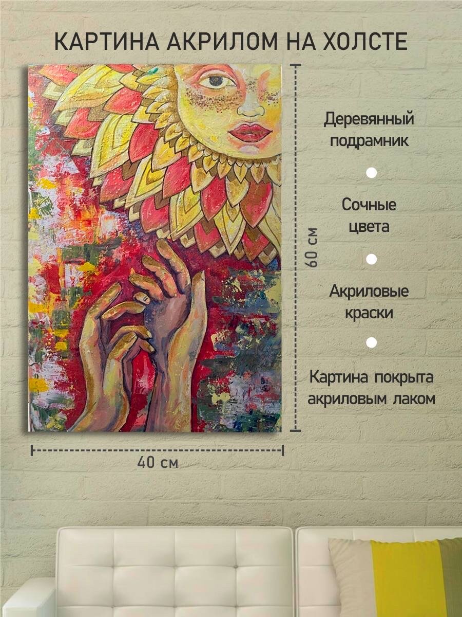 Картина акрилом на холсте на стену