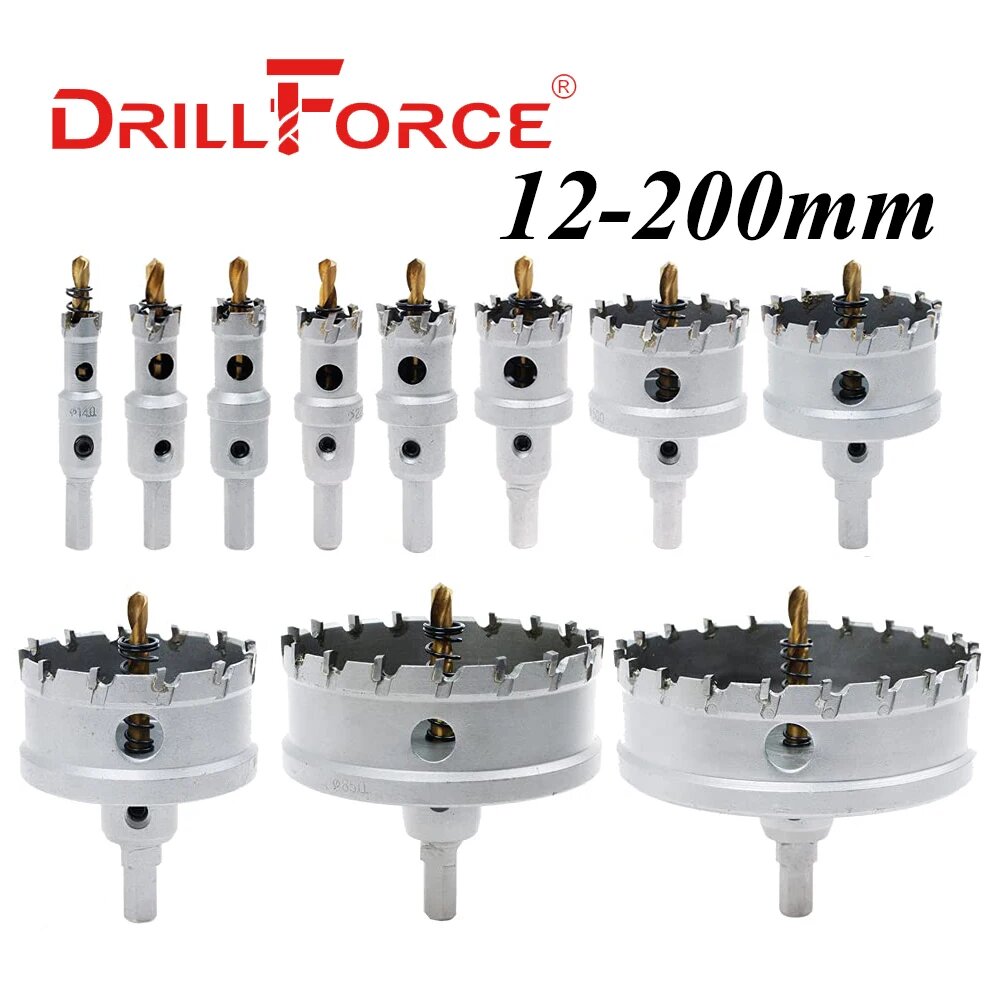 DRILLFORCE Кольцевые сверла для метала 12-200 мм Center Bit(6mm)