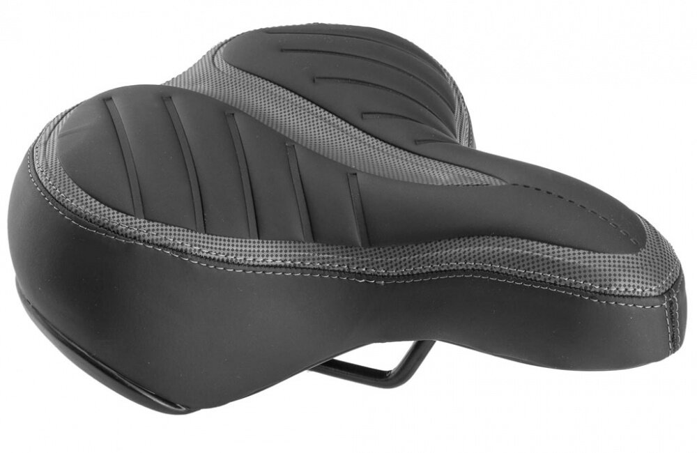 Седло велосипеда AZ-5555 G-02, 250x210мм, на пружинах