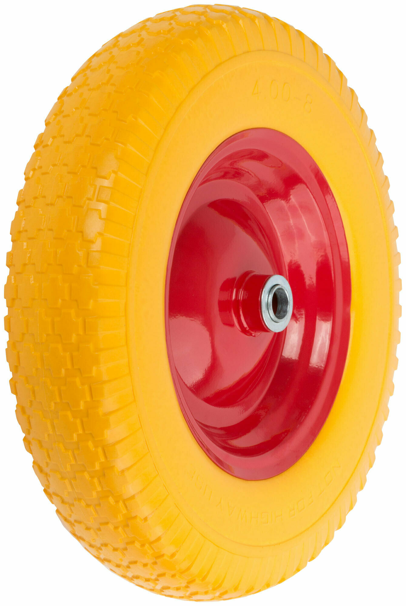 Колесо для тачки полиуретановое 400х90x230 мм ( 4,80"/4,00"-8" ), подшипники 20 мм