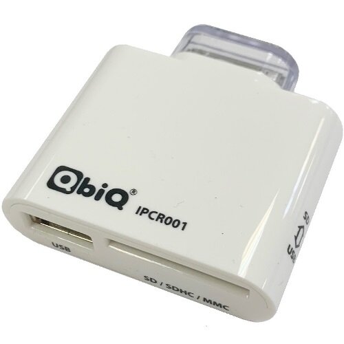 Карт-ридер App 30pin MMC SD SDHC QbiQ IPCR 001 порт USB Af два слота - белый