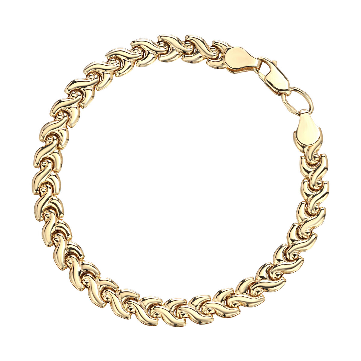 Браслет, желтое золото, 585 проба