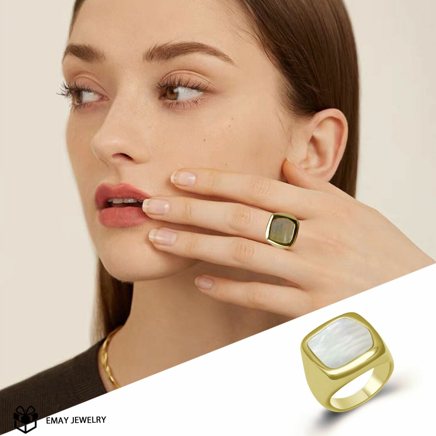 Кольцо, перламутр