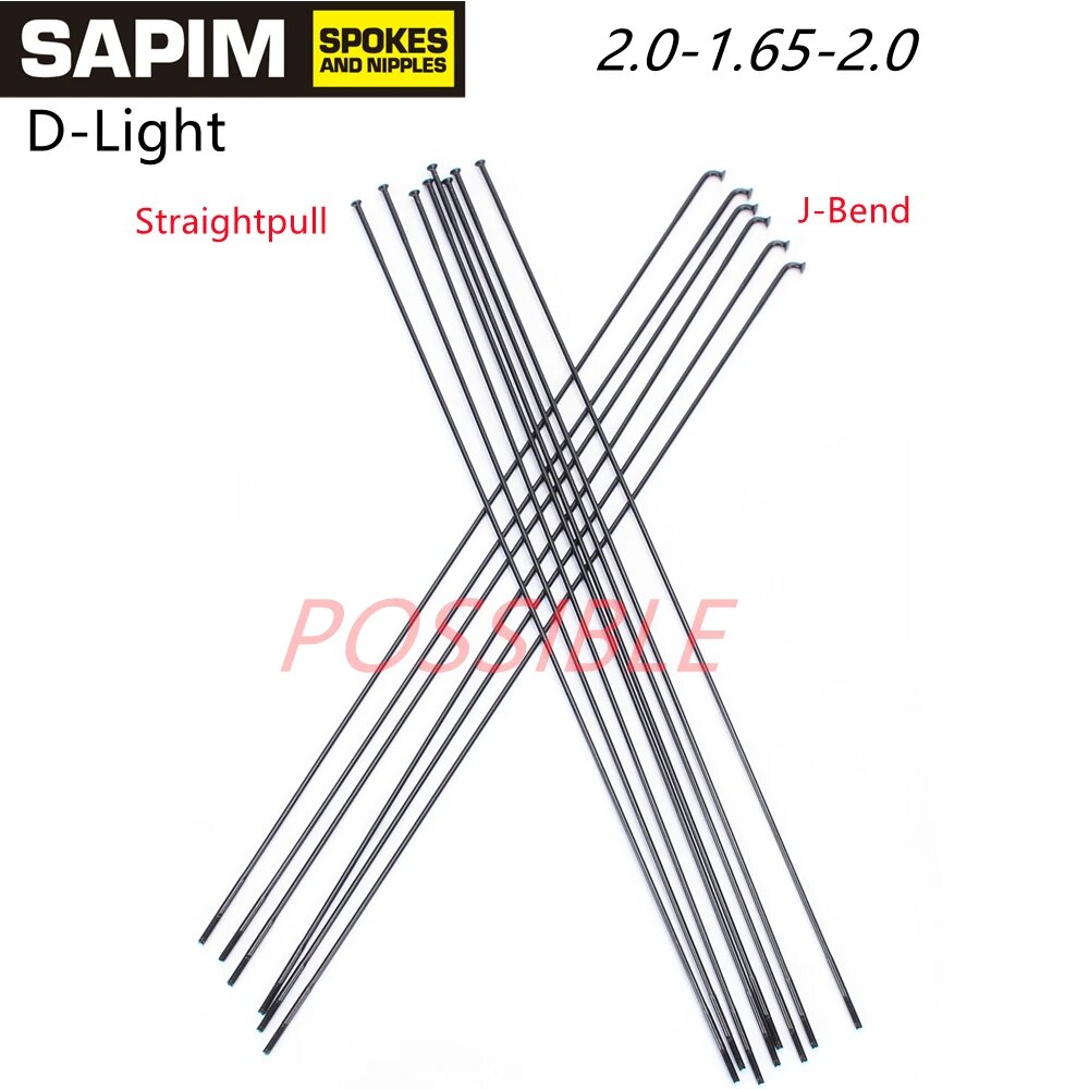 Sapim D-Light Спицы Черные 14г 2,0-1,65-2,0 мм J BEND 72PCS