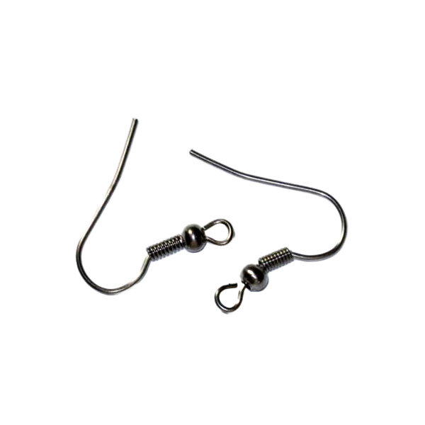 Швензы открытые, 18мм, с шариком и пружинкой, базовый материал - железо, вороненая сталь, 10 грамм