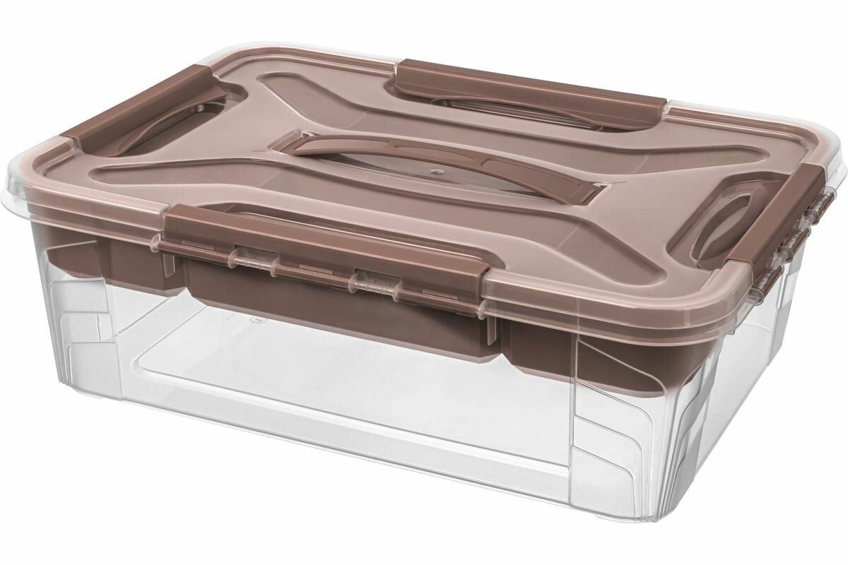 Универсальный ящик Econova Grand Box с замками и вставкой-органайзером, 10 л 433224314