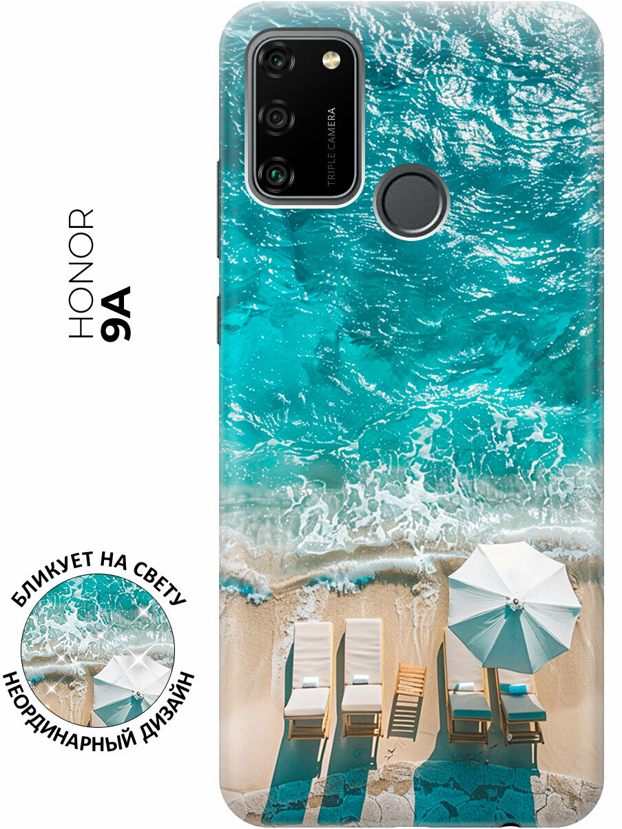 Силиконовый чехол на Honor 9A с принтом "Лазурное море"