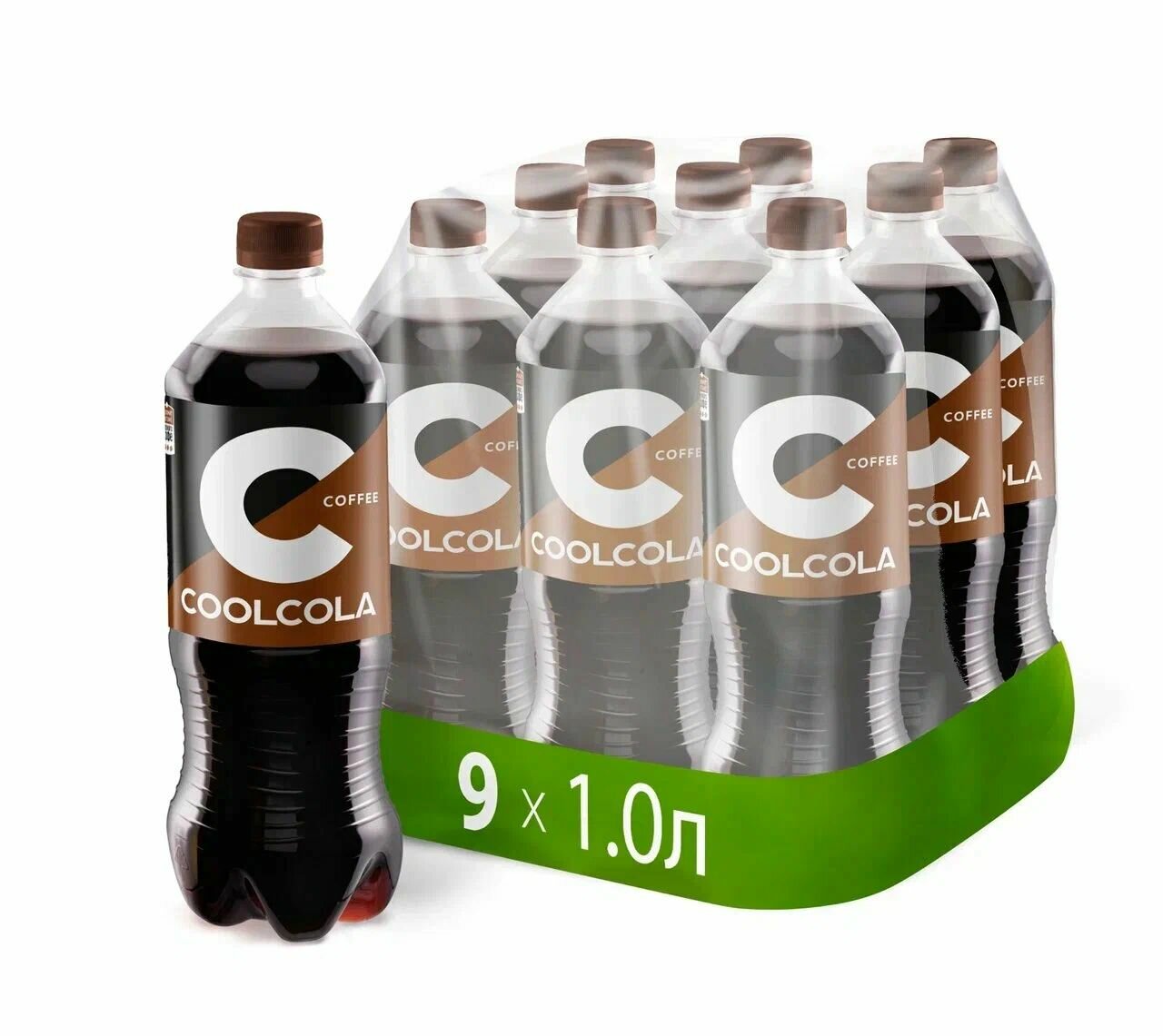 Газированный напиток Очаково Cool Cola(Кул Кола) Coffee , 9 штук по 1 л
