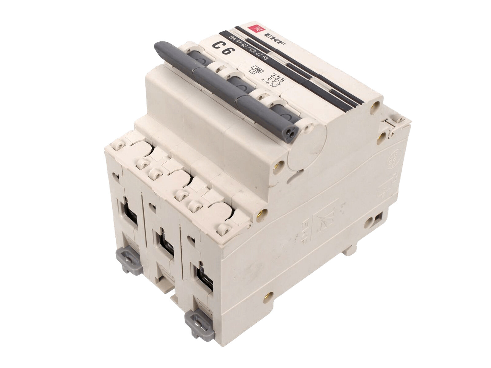 Выключатель автоматический трехполюсный 6А С ВА47-63 4.5кА PROxima