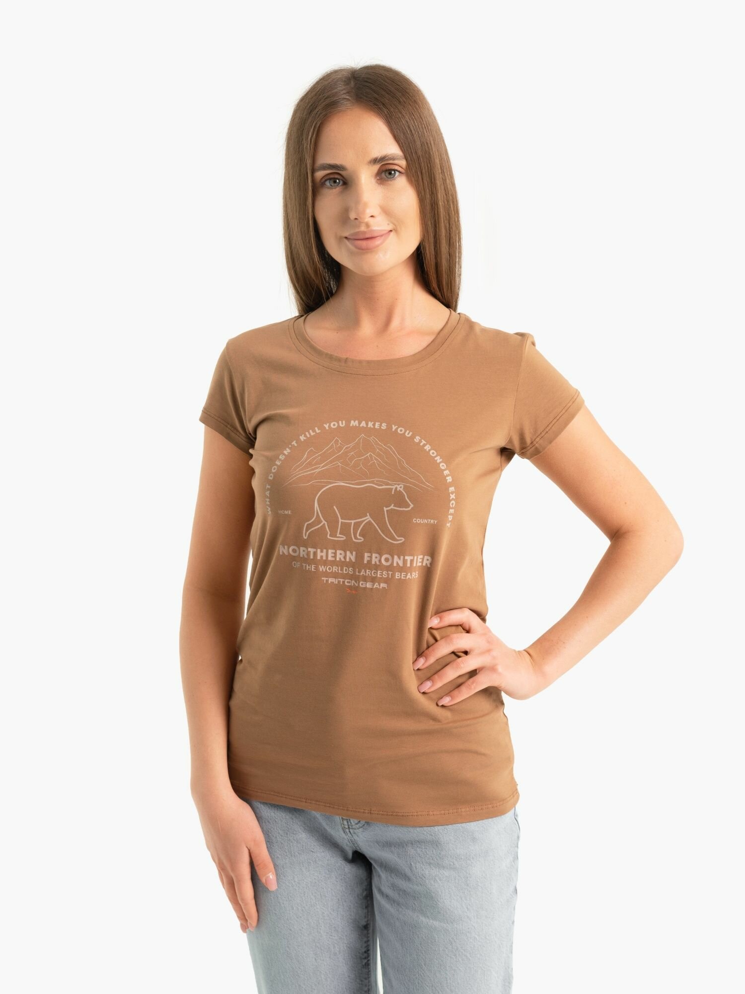 Футболка "NORTHERN FRONTIER" (Коричневый) TRITONGEAR Размер M (42-44)