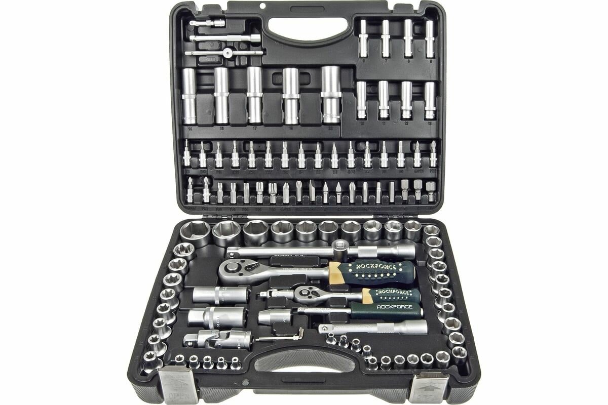 Набор торцевых головок и вставок Rockforce 1/2 & 1/4DR 6-гранных, 108 предметов RF-41082-5(4282)