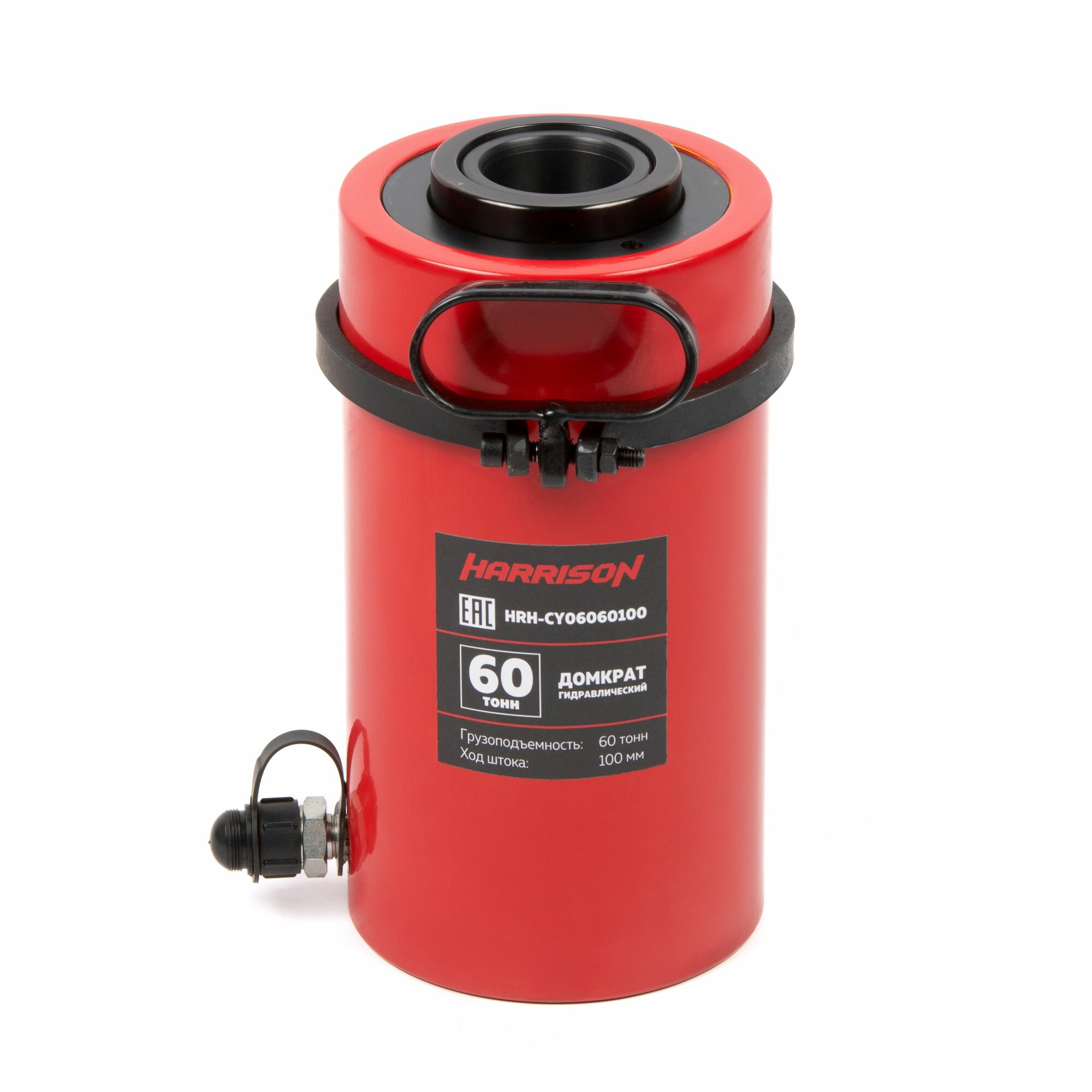 Домкрат гидравлический, с полым штоком 60 тонн HARRISON HRH-CY06060100