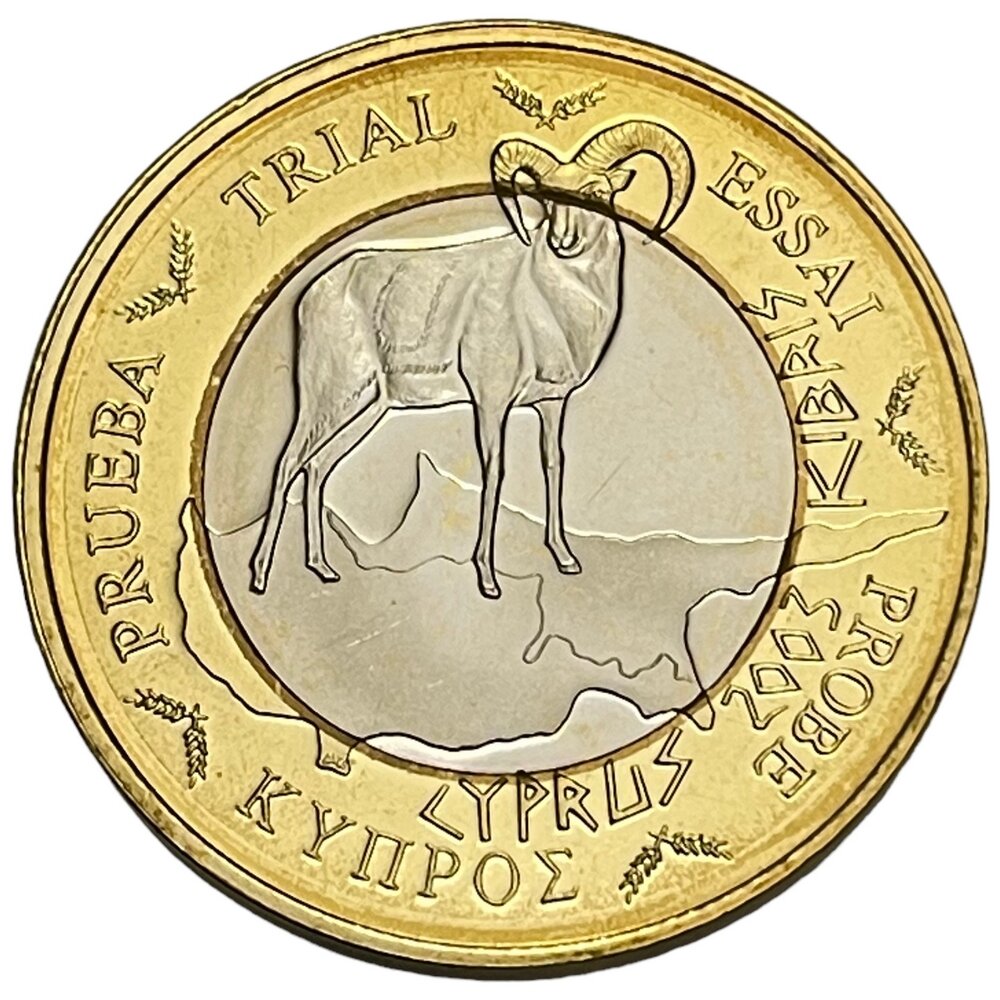 Кипр 1 евро 2003 г. Specimen (Проба)