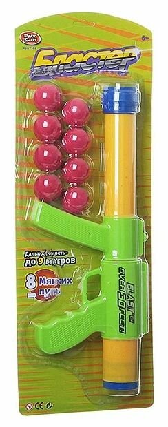 Оружие Бластер Play Smart с 8-ю мягкими пуль, 53*29см, CDR, арт.7166