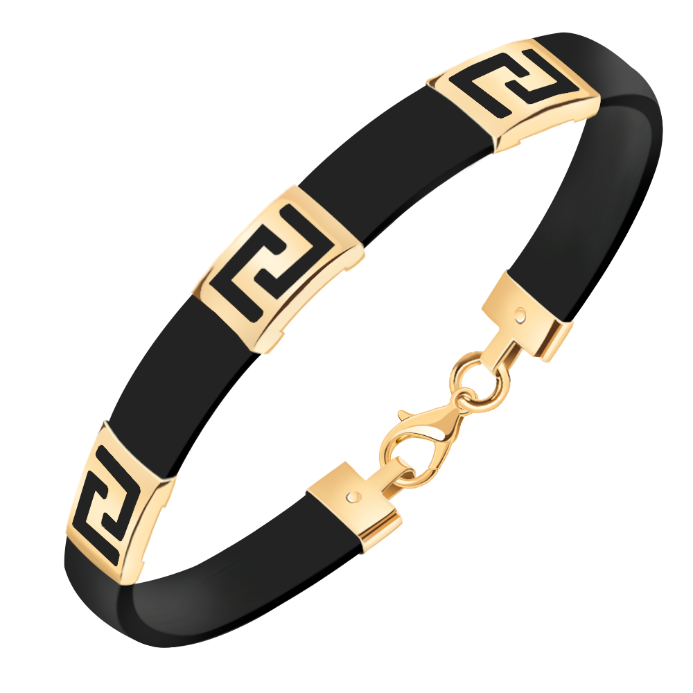 Жесткий браслет, красное золото, 585 проба