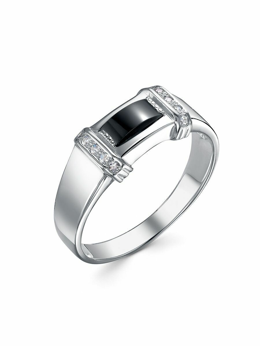 Печатка, серебро, 925 проба, родирование, агат